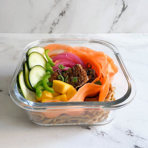 Meal Prep Salmon Poke Bowl Recipe - Workweek Lunch