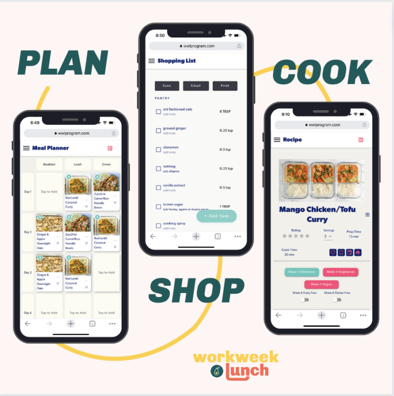 Meal Plans for Teachers - Workweek Lunch